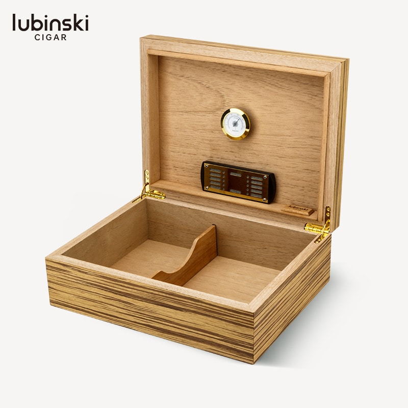 LUBINSKI Ebony Ceder Wood Humidor - Sydney Cigar House