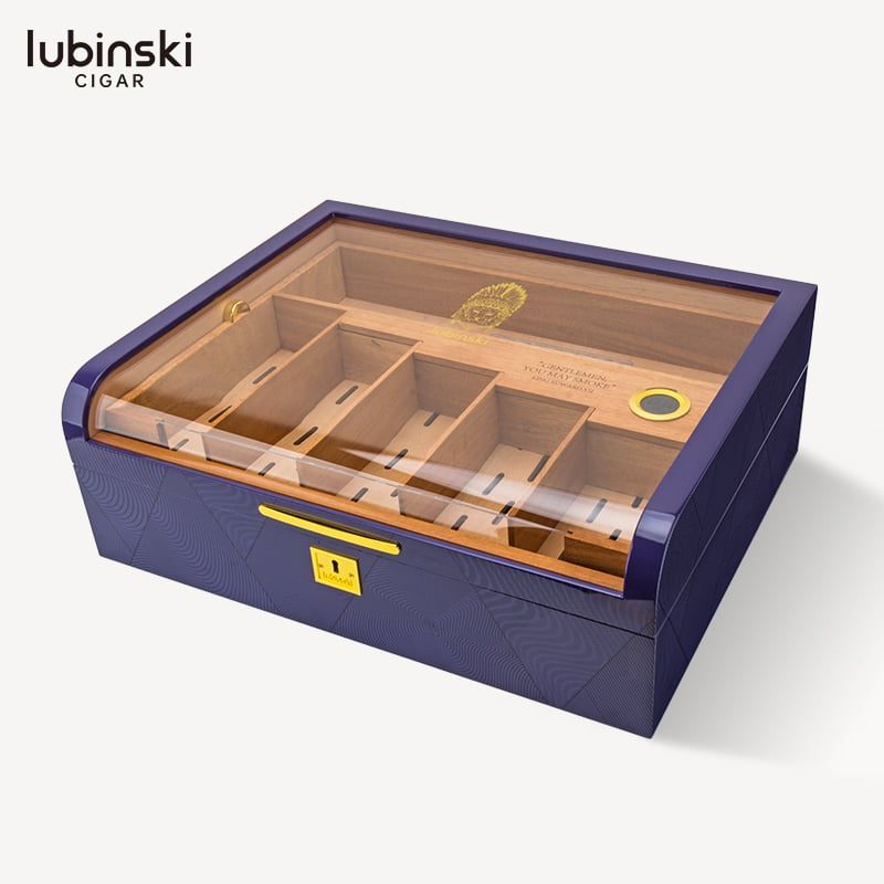 LUBINSKI Wooden Humidor with Class Top 250 CAPACITY - Sydney Cigar House