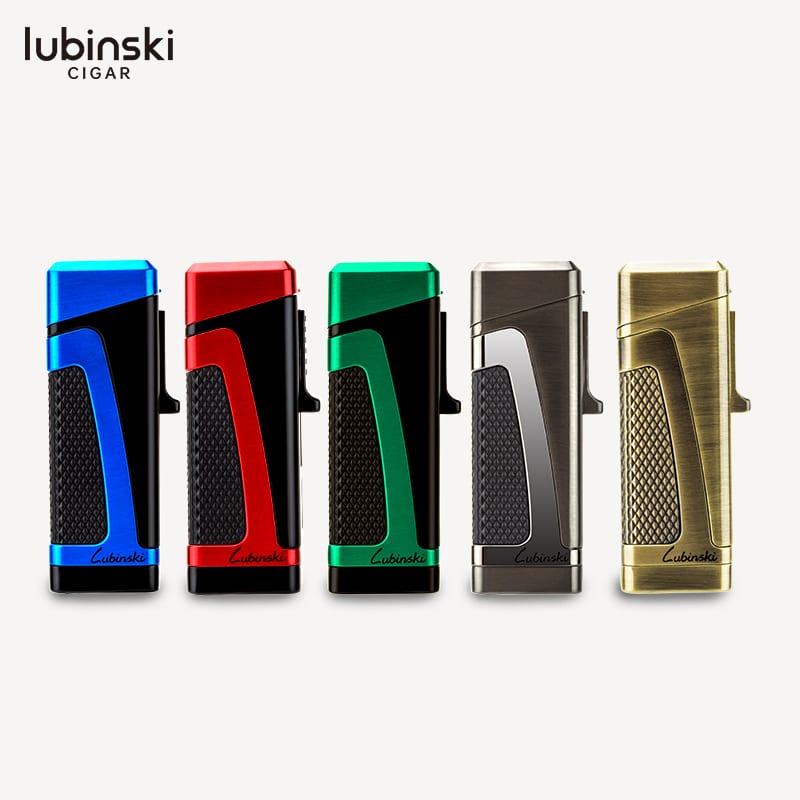 LUBINSKI Cuboid Triple Jet Lighter - Sydney Cigar House