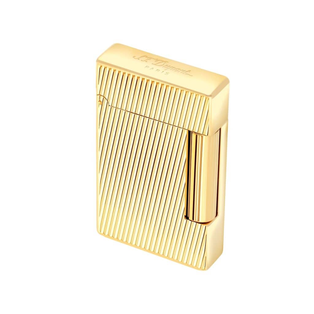 St Dupont Initial Lighter Diagonal Golden - Sydney Cigar House